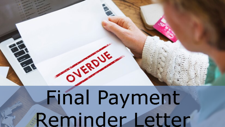 Final Payment Reminder Letter | Zegal